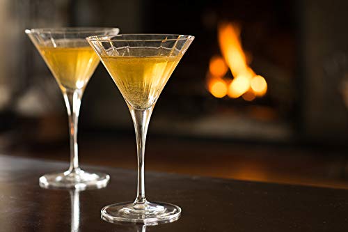 Luigi Bormioli Bach 8.25 oz Martini Glasses, 4 Count (Pack of 1), Clear