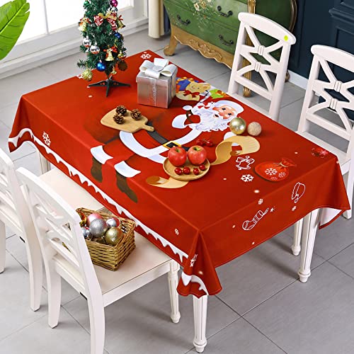 MLQL Christmas Party Wedding Decoration Tablecloth Rectangle Waterproof Living Room Coffee Table Table Cover A7 140x210cm