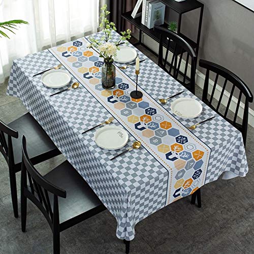 MLQL European-Style Tablecloth Home Restaurant Birthday Party Wedding Decoration Rectangular Waterproof Table Cover A21 140x210cm