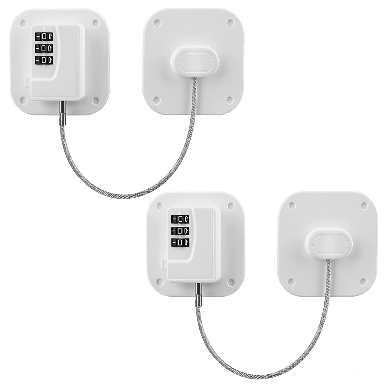 Refrigerator Locks, Child Locks for cabinets, Combination Locks Sticky Pantry Suitable for Children Adults Drawers freezers Windows Closets, etc. as Required (Pack of 2)