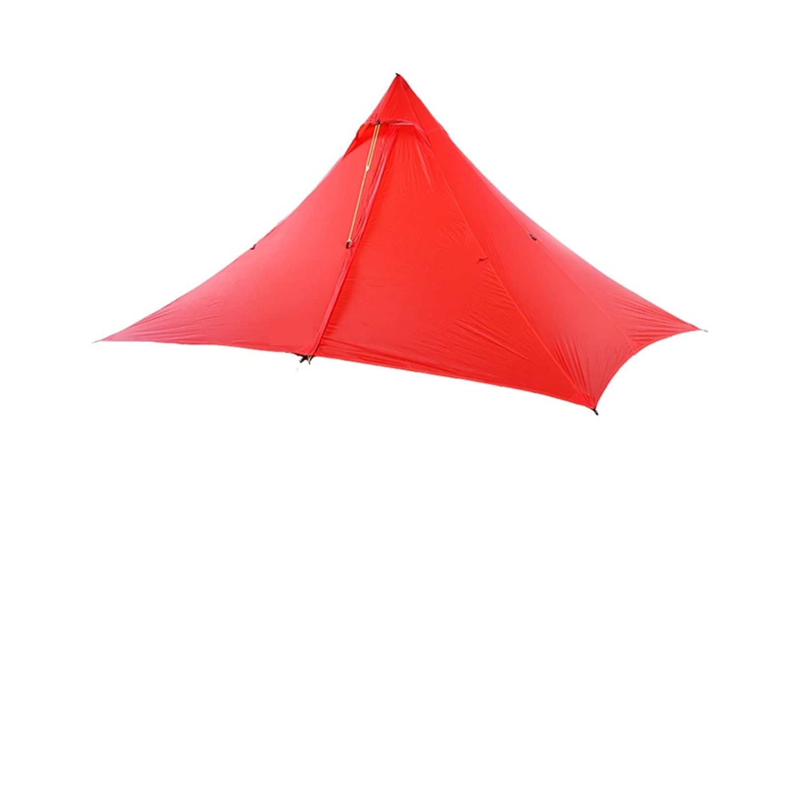 MARVOI Only 900g 2 Sides 20D Silk Nylon Pyramid 1 Person Or 2 People 2 Layers 3 Seasons Camping Tent (Color : 2Person Red with FP)