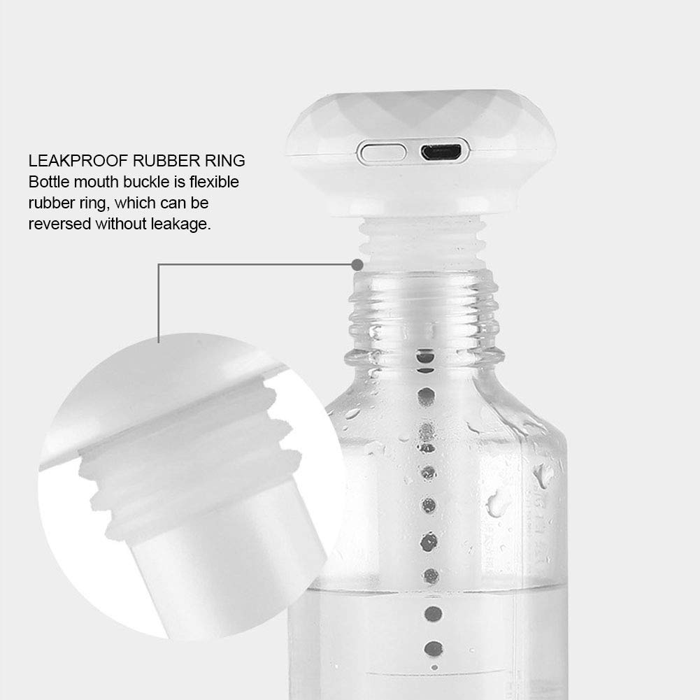 Portable Mini Humidifier USB Cool Mist Humidifier Travel Air Moisturizing Humidifier Cool Mist Purifier White with USB Cable Diffuser Without Water Bottle for Car Home Travel Office Hotel Household