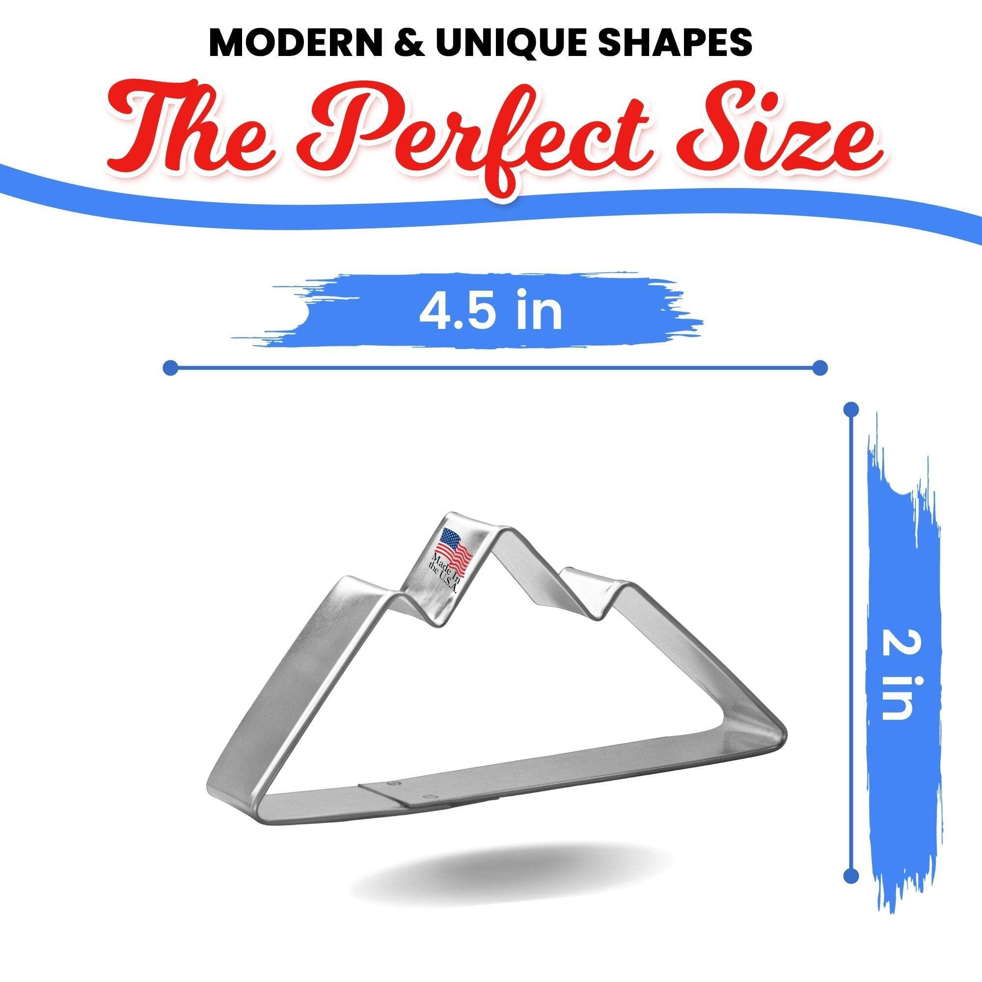 Mountains Cookie Cutter 4.5 in β Made in the USA β Foose Cookie Cutters Tin Plated Steel β Cookie Mold