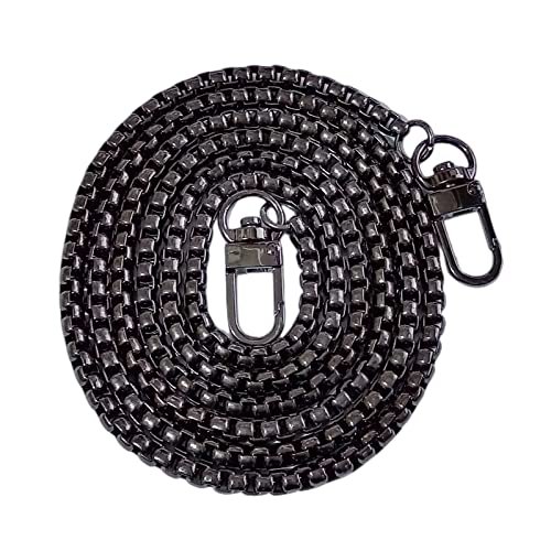 Metal Chain For Bag Strap Purse Crossbody Handbag Handles Bag Black 23.62inch