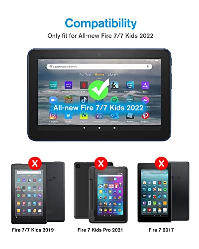 MOBDIK [2 PACK Paperfeel Screen Protector Compatible with All-new Fire 7/Fire 7 Kids Tablet (12th Generation, 2022), Touch Like Paper, Anti Glare/Anti Fingerprints with Easy Installation Kit