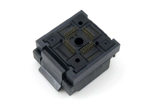QFN64 Clamshell Programming Adapter Socket/Burning Socket/IC Test Socket QFN-64B-0.5-01, 64-Pin, 0.5mm Pitch, IC Test Burn-in Socket, Applied to QFN64, MLP64, MLF64 Packages.
