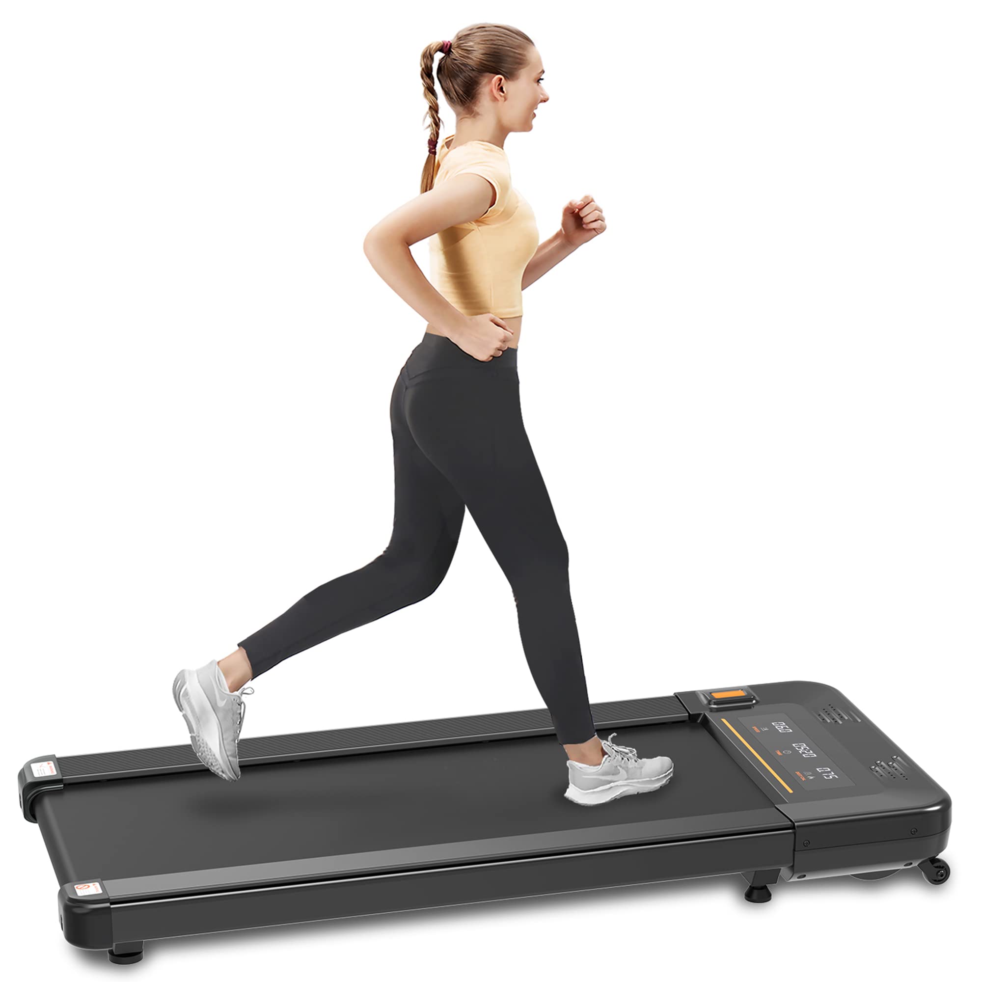 Pad Desk Treadmill, Under Desk Treadmill 2 in 1 Walking and Jogging with Remote Control and LED Display, 2.5HP Walking Jogging Machine Walking for Home and Office AWE123