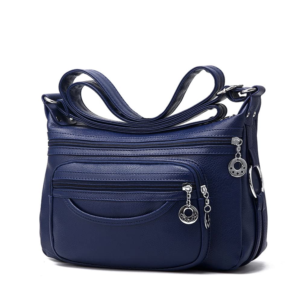 MABROUC Shoulder Handbag Purses for Women, Vegan Leather Crossbody Bag for Ladies and Girls with Adjustable Strap(darkblue)