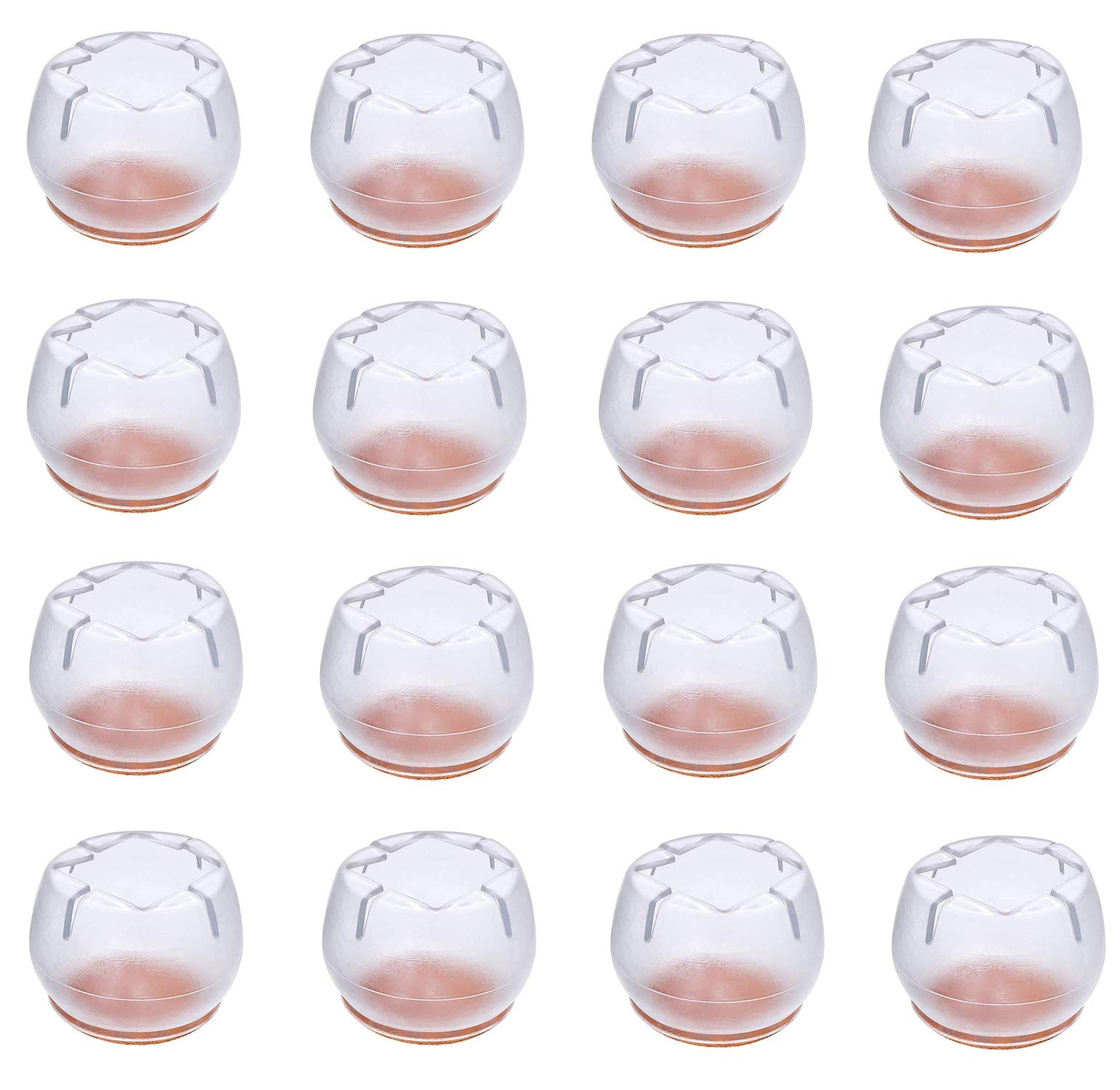 Maydahui 16PCS Round Chair Leg Floor Protectors Furniture Silicon Table Feet Covers Prevents Scratches Glides Caps Cups Fit 1-4/5 to 2 Inch （45-50mm）