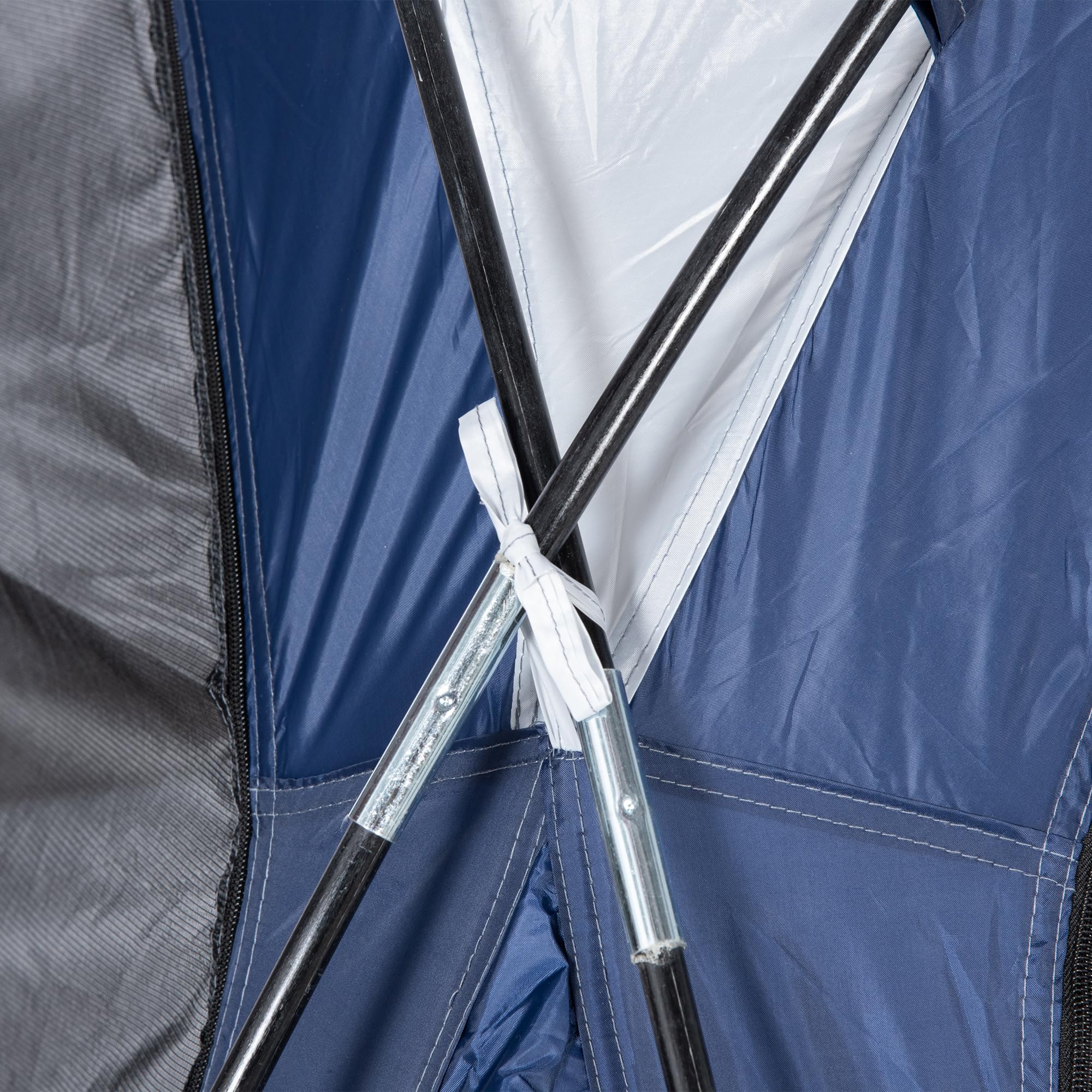 Outsunny 6–8 Person Dome Tent, Camping Tent with 4 Zipper Mesh Doors, Lamp Hook, Portable Carry Bag, Screen Shelter with 2 Removal Wind/Sun Panels, White