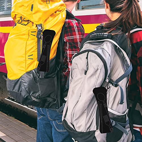 Laptop Backpack for Travel, 17.3 in for Men Women with USB Charging Port & Lock & Camping Utensils Set - Portable & Reusable Metal Travel Flatware