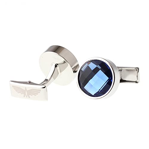 Men's Shirt Cufflinks Exquisite Blue Crystal Cufflinks Men's and Women's French Shirt Sleeve Studs Cuff