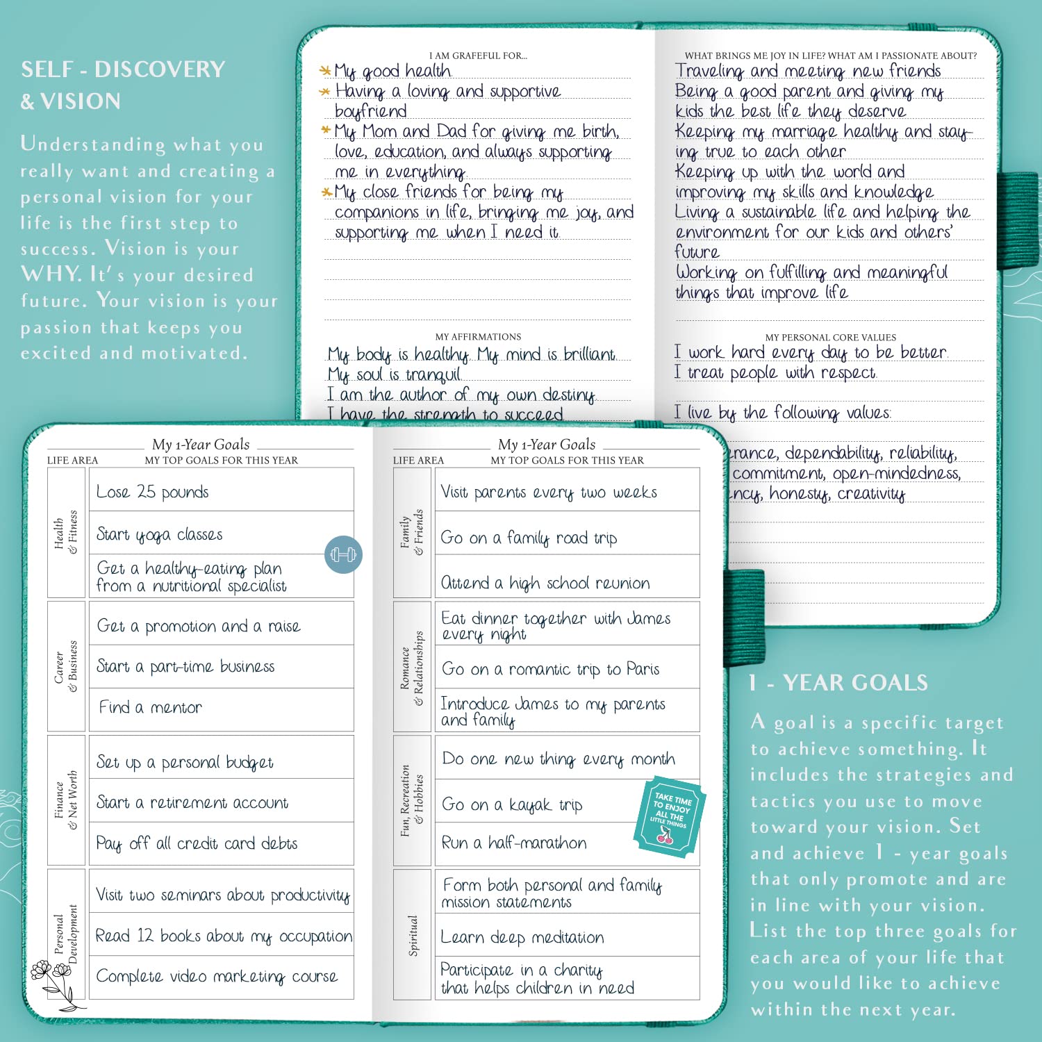 Legend Planner Pocket β Small Undated Monthly & Weekly Goal Journal and Calendar for Productivity, Mini Life Organizer Planner Perfect for Purse, Size: 3.5" x 6.2" Hardcover β Viridian Green