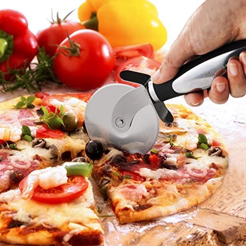 Pizza Cutter Wheel,Mituer 8.2 inch Super Sharp Pizza Cutter, Pizza Slicer With Non-Slip Handle, Stainless Steel Pizza Wheel Cutter, Dishwasher Safe