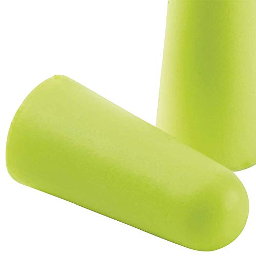 Sellstrom Disposable Uncorded Foam Ear Plugs, 32dB NRR, Hi-Viz Green (Pack of 10), S23414