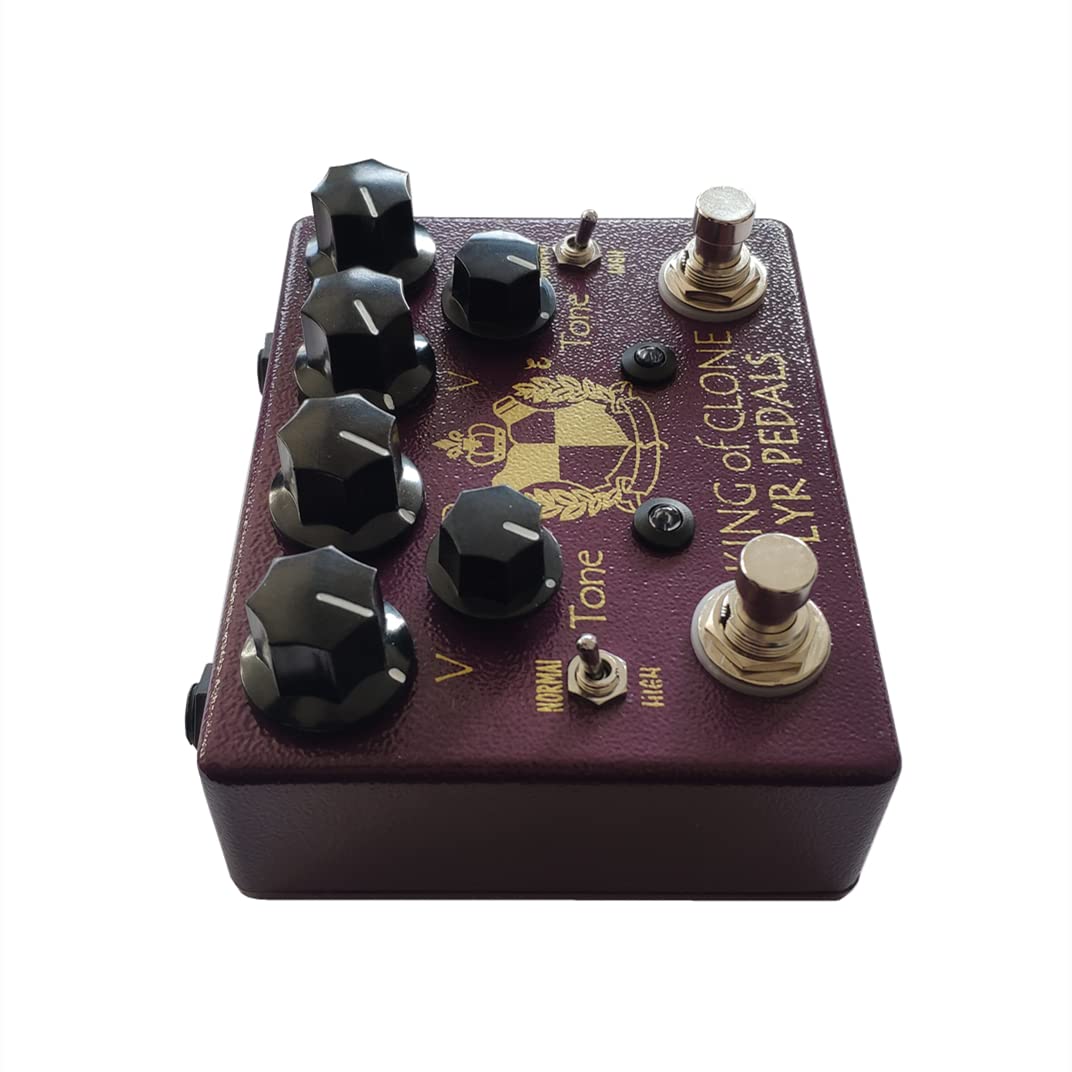 LYR Pedal,Guitar OVERDRIVE effect pedal, king of tone, classic upgrade guitar pedal, purple, true bypass(SV4)