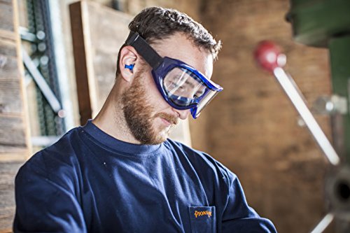 Sellstrom Safety Goggles β Odyssey II Eye Protection, S80200, Anti Fog, Scratch Resistant, Latex Free Protective Eye Shield for Men and Women with Dual Panel Clear Lens, Blue Frame