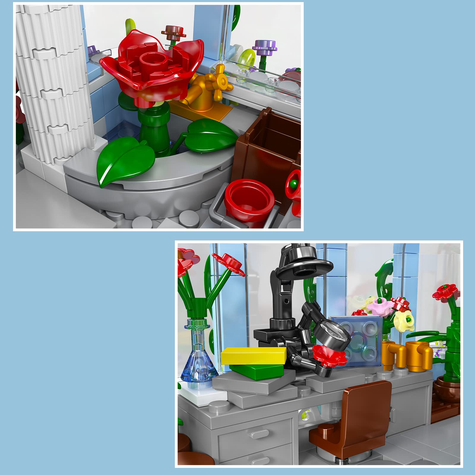 Mould King New Botanical Garden Building Sets with LED Light Kit, Engineering Construction MOC Building Blocks, Model Toy Building Sets to Build for Adults and Kids 14+ (1289 Pcs)