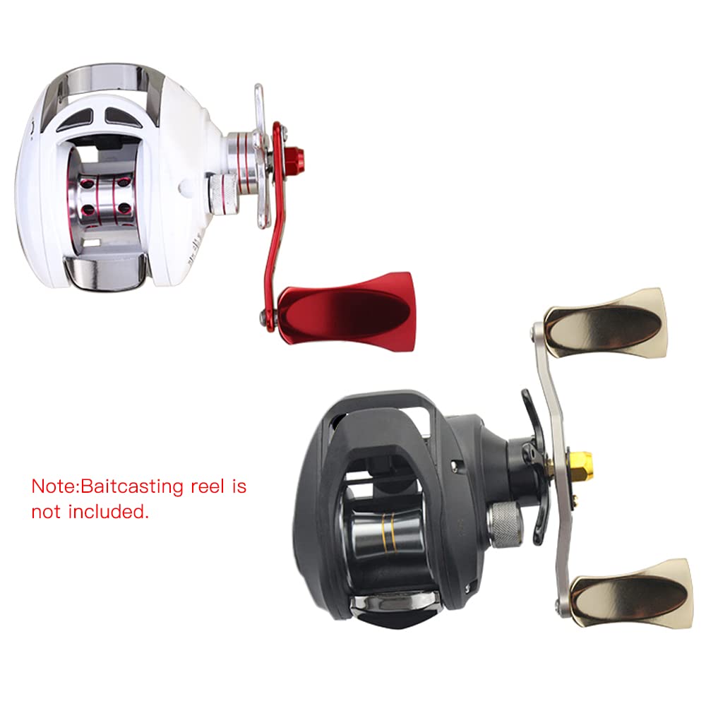 MengK 2pcs Fishing Reel Handle Knobs Aluminium Alloy Baitcasting Reel Knob Replacement Fishing Vessel Accessory Ultralight Fishing Tackle Tools