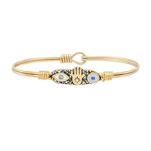 Luca + Danni Protection Medley Bangle Bracelet For Women - Silver Tone Regular Size Made in USA