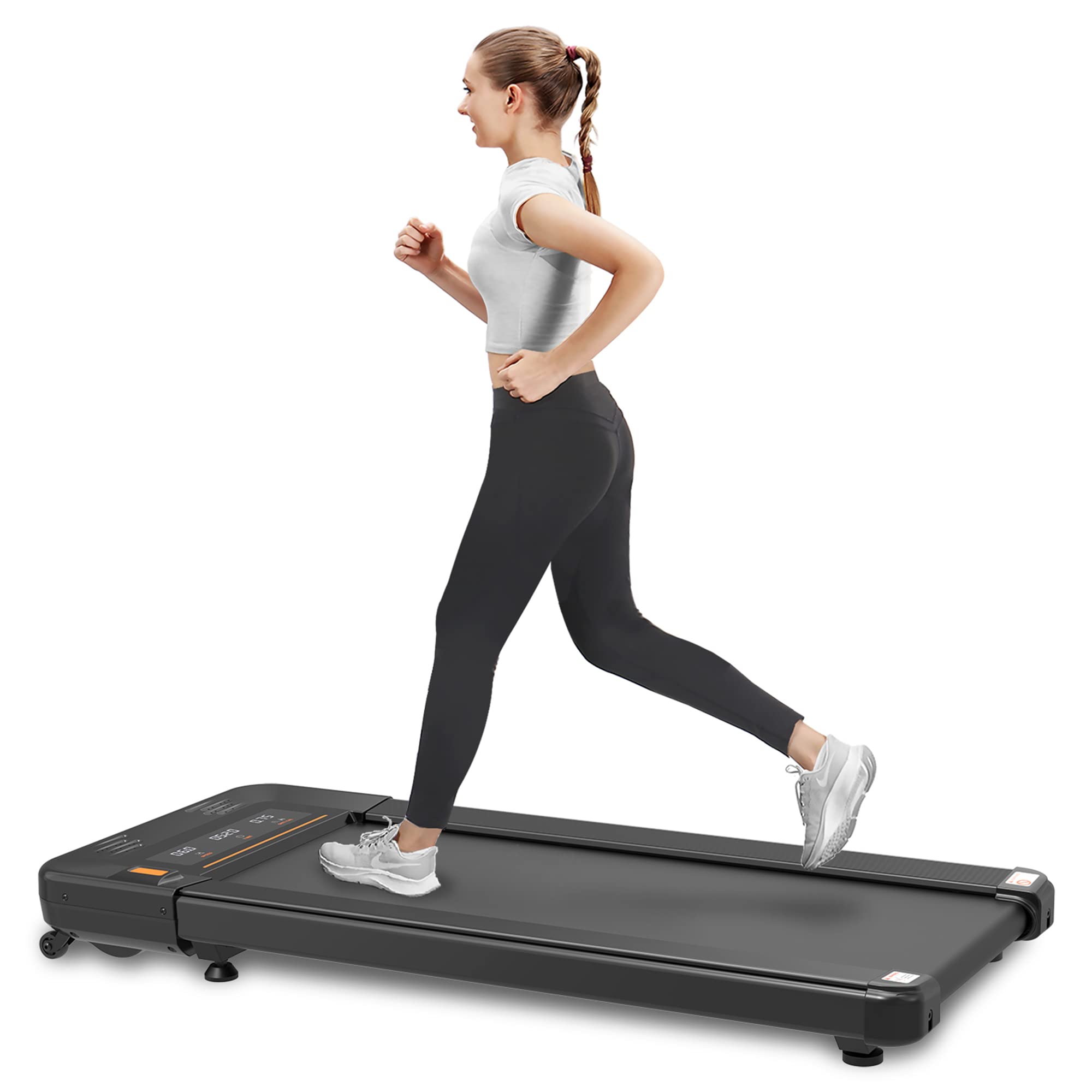 Pad Desk Treadmill, Under Desk Treadmill 2 in 1 Walking and Jogging with Remote Control and LED Display, 2.5HP Walking Jogging Machine Walking for Home and Office XCF345