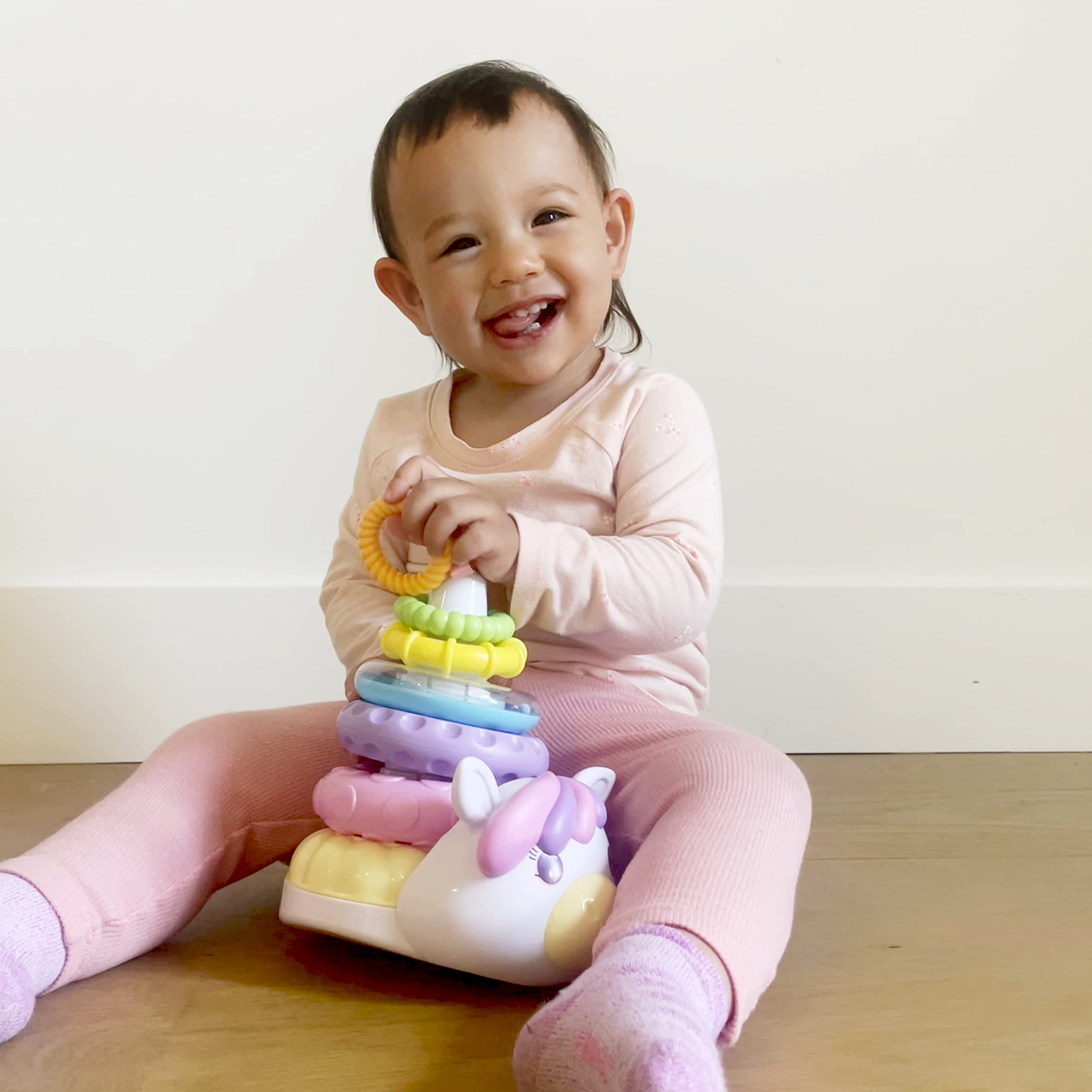 Move2Play, Turtle Ring Stacking Toy, Gift for 1 Year Old Boys & Girls, Baby Toys, 6 to 12 Months, Ages 0-6+, 9, 10, 18+ Months