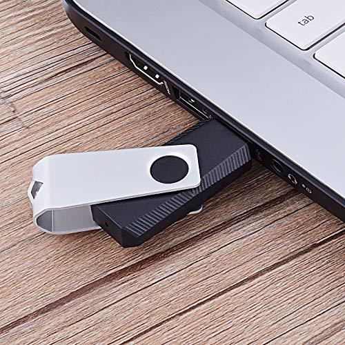 KOOTION 128GB USB 3.0 Flash Drive 128GB Thumb Drive 3.0 USB Drive Swivel Storage Pen Drive Memory Stick (128GB 3.0, Black-Single)