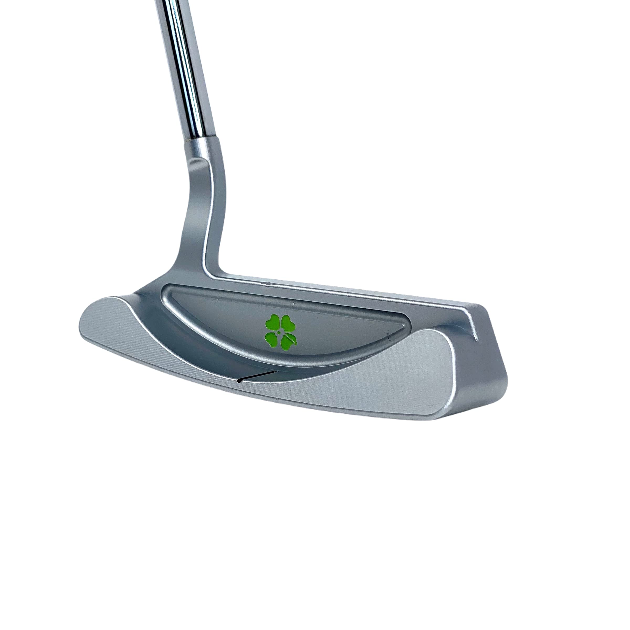 Lucky Golf Silver Putter: - Material: 1020 Forged Carbon Steel - Loft: 3.5 Degrees - Lie: 72 Degrees - Finished Weight: 370 Grams - Length: 35 inches - Authentic Lucky Golf Rubber Grips