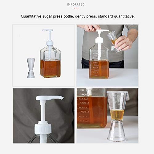 LIZEALUCKY Squeeze Bottle 1600ml Simple Pressure Pump Bottle Empty Syrup Tomato Sauce Condiment Container Reusable Squeeze Bottle