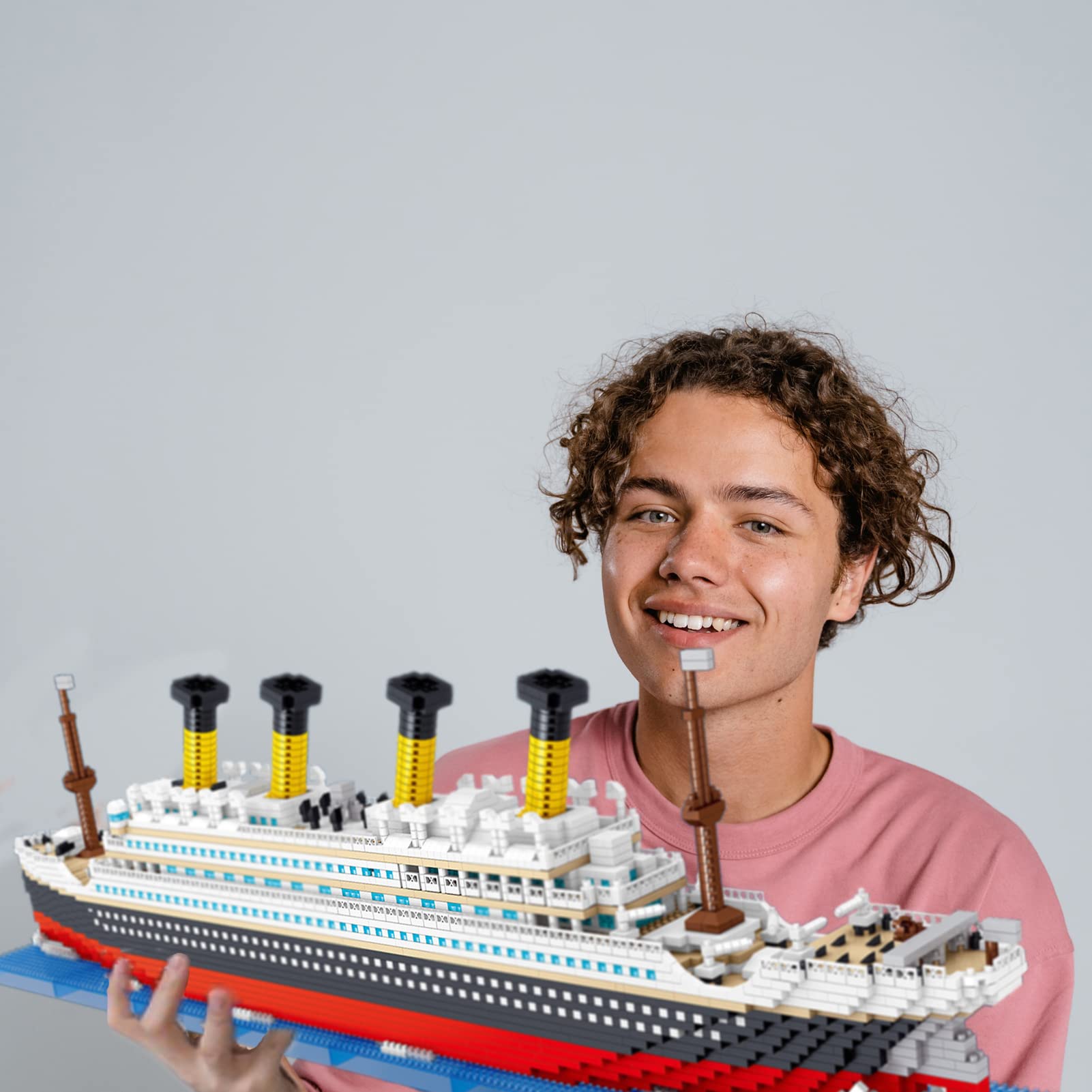 Pamvava Titanic Model Building Block Set-Mini Bricks - 4404 Pieces Toys, Titanic Ship Blocks Kit Gifts for Adults and Kids
