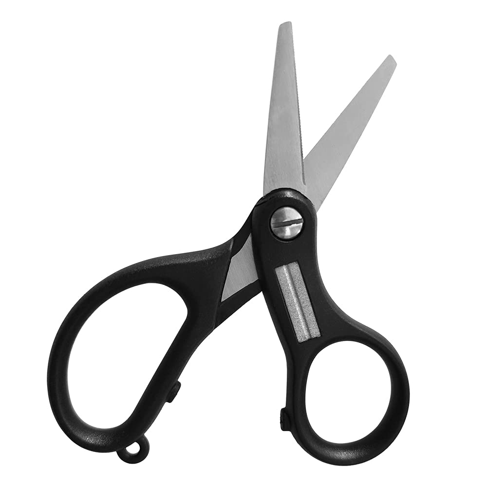 MengK Fishing Braided Line Scissor Fishing Line Cutter Built-in Hook Sharpener Fishing Gear