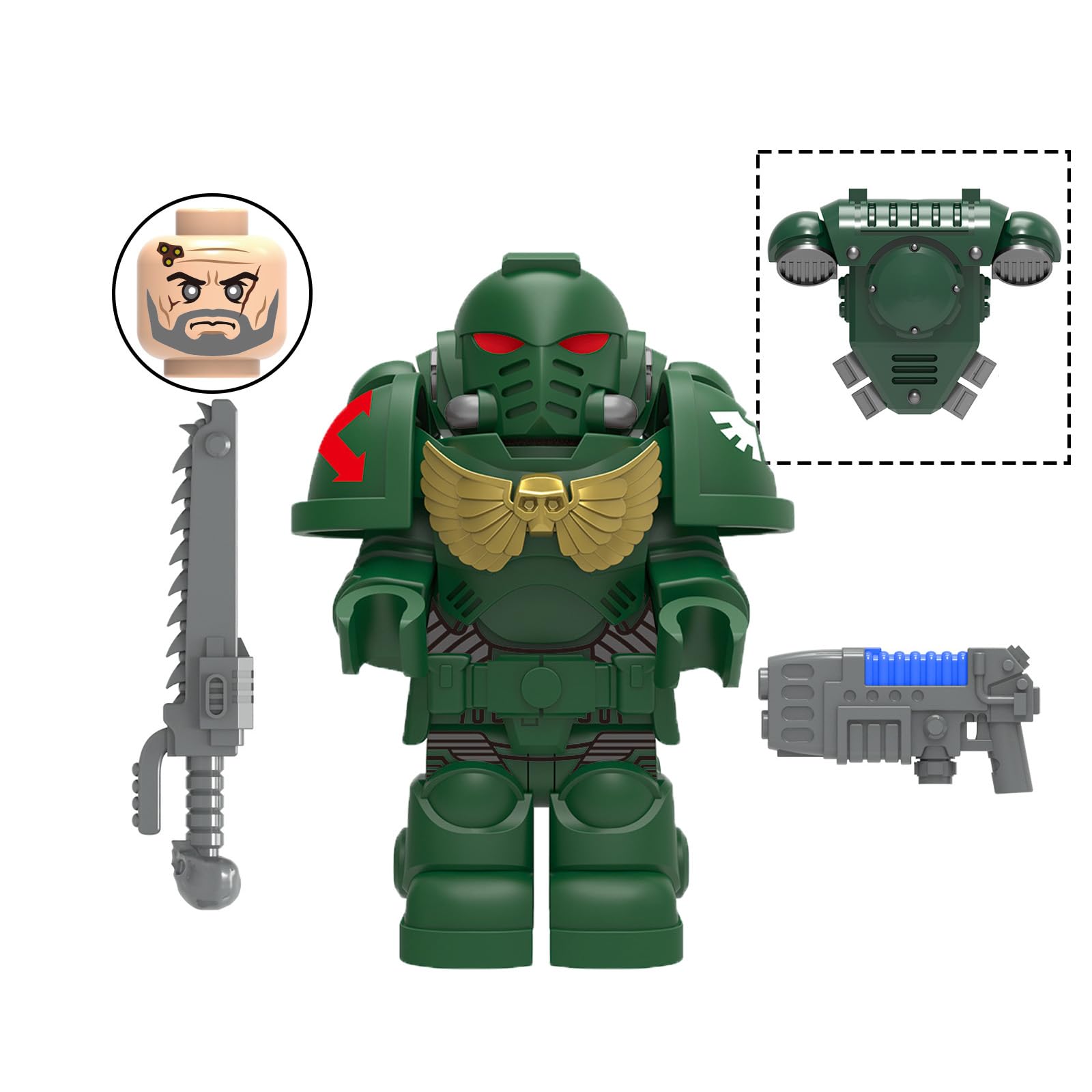 Immerse Yourself in The 40K Universe: Choose from 7 Exquisite Character Models , Authentic Detailing and Durable PVC Construction ,Heights up to 1.77 inches! (7-piece set)
