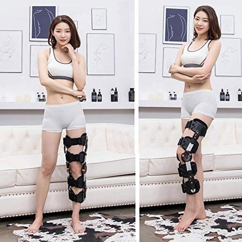 Knee Brace Medical Hinged ROM Knee Brace, Post OP Patella Injury Adjustable Immobilizer Brace Orthopedic Guard Protector Leg