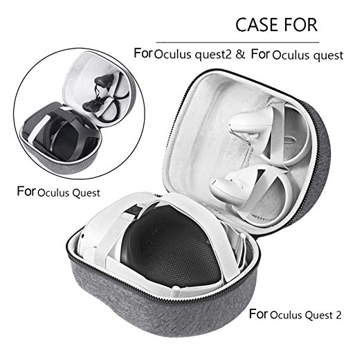 Longgaohui Compatible with Oculus Quest 2 Carrying Case | Lightweight Waterproof Portable Hard EVA Storage Bag | Suitable for Oculus Quest 2/1 VR Gaming Headset and Touch Controllers Accessories