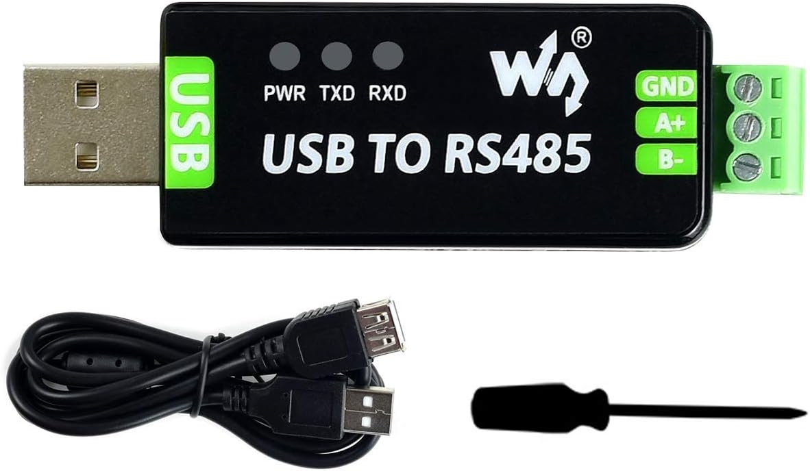 Industrial USB to RS485 Converter Adapter Original FT232RL and SP485EEN Chip, Lightningproof Tube, Resettable Fuse, ESD And TVS Protection Circuits,Supports Mac, Linux, Android, WinCE,Windows
