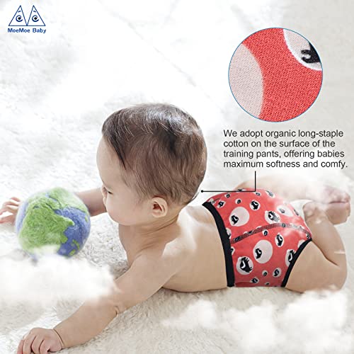 MOEMOE BABY Training Pants Absorbent Potty Training Underwear for Toddler Boys Girls, Cotton Training Pants 6T