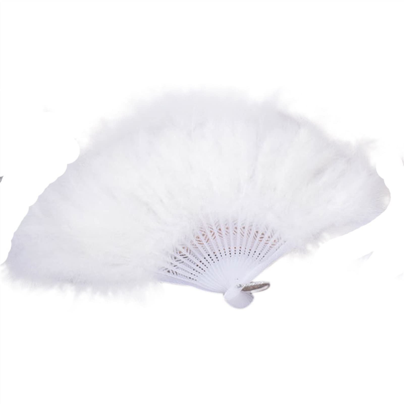 ONILA Folding Hand Fan Newest Old School Wedding Showgirl Dance Elegant Large Feather Folding Hand Fan Decor Decal Handheld Fans (Color : Hot Pink)