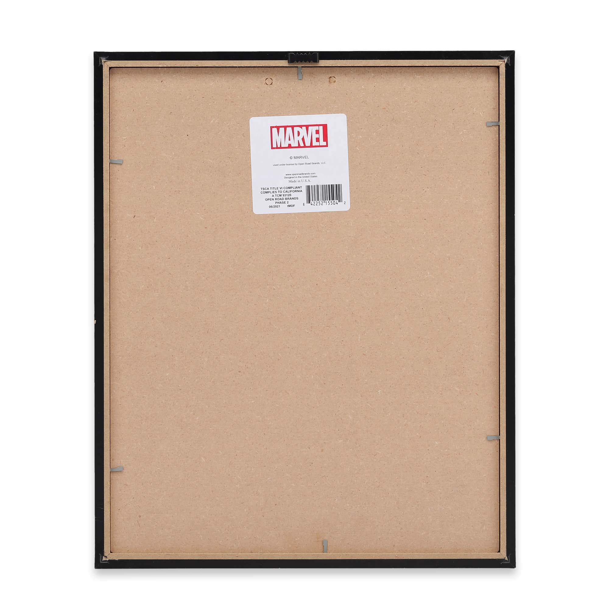 Marvel Avengers Framed Wood Wall Decor - Featuring Captain America, Iron Man and More - Classic Marvel Avengers Wall Art