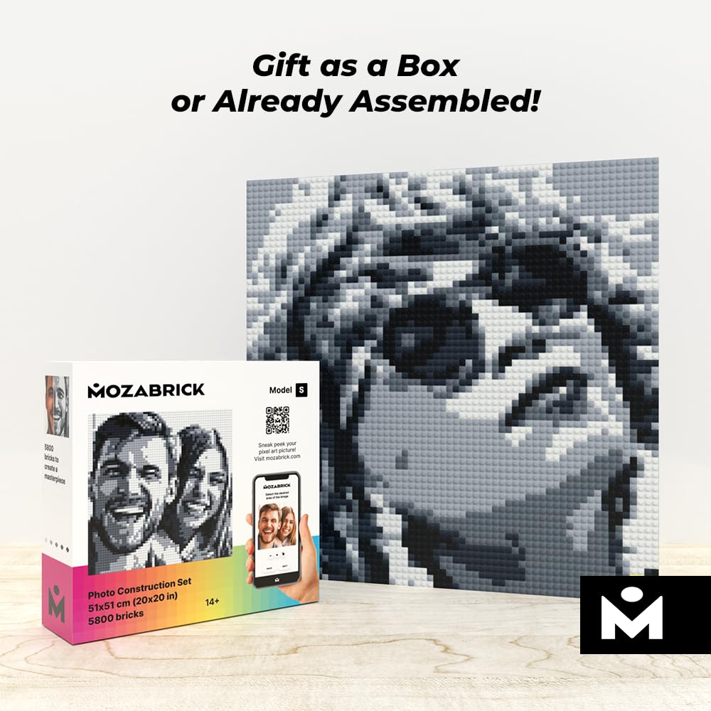 MOZABRICK Photo Construction Set Model Color M (20 inch x 30 inch) - Transform Any Picture into a Mosaic Wall Art Using Our Constructor and Web App