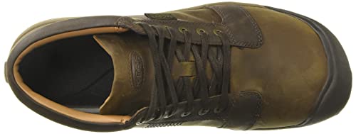 KEEN Men's Austin Mid Height Waterproof Casual Ankle Boot, Chocolate Brown/Brown, 10.5