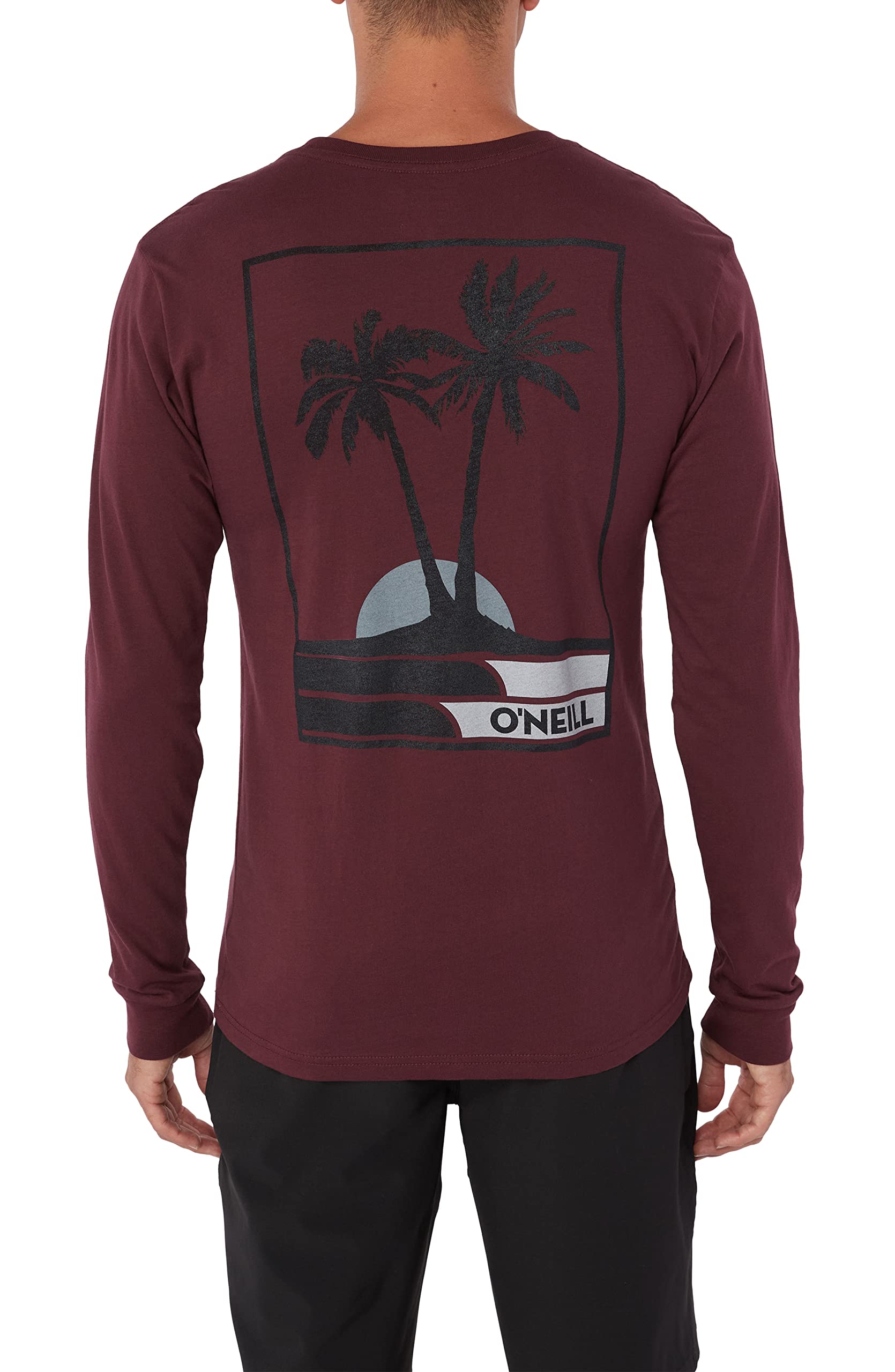 Mens Boxed in Graphic Long Sleeve T-Shirt, White, XL