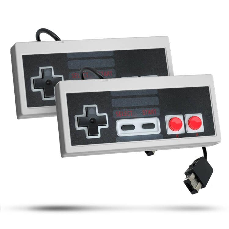 NES Classic Controller for Mini NES Edition Controller Compatible with Nintendo Entertainment System, 2 Pack with 6Ft Wired NES Mini Controllers with 6-Pin Connector with NES Mini Classic Consoles