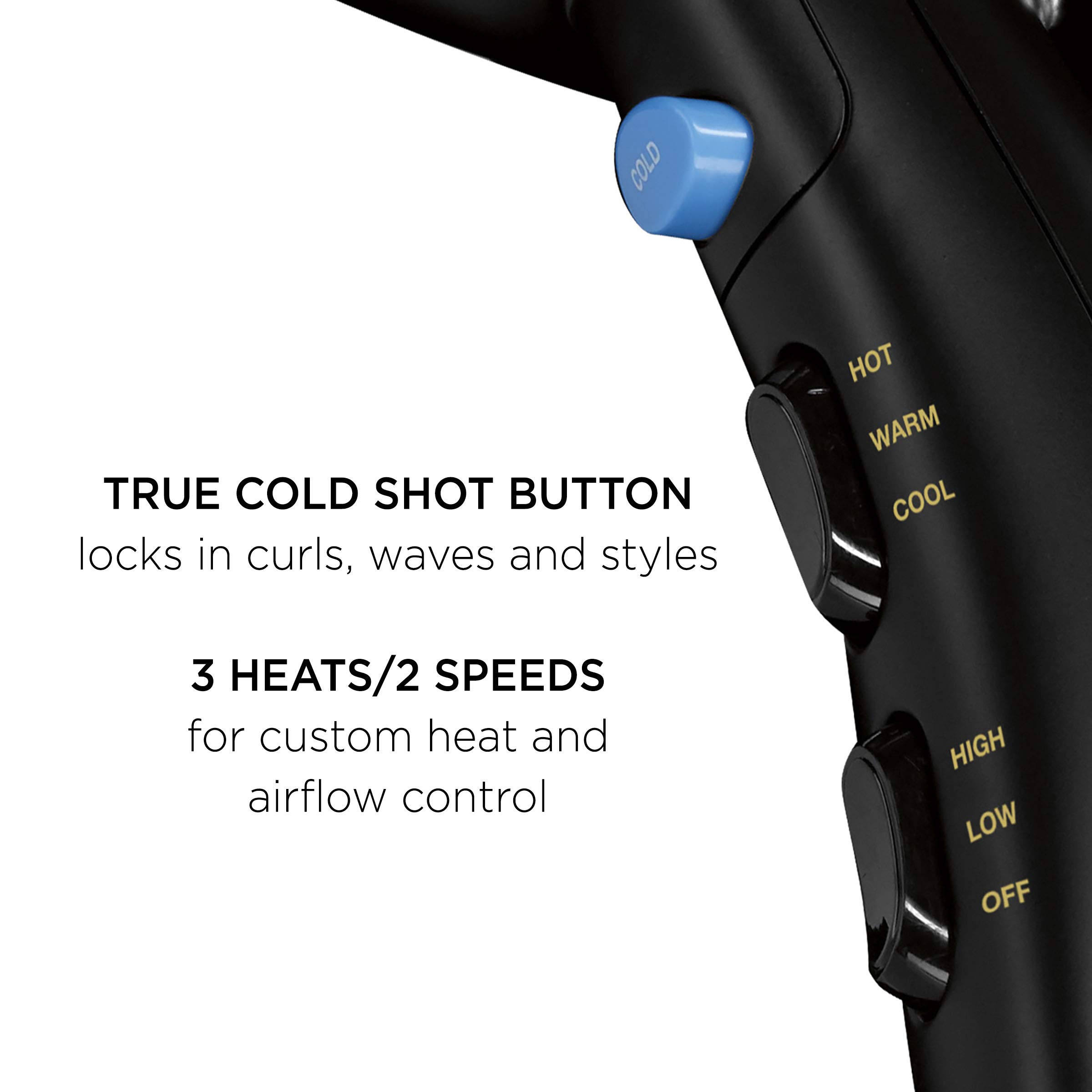 INFINITIPRO BY CONAIR 1875 Watt Salon Hair Dryer for Coarse, Thick, Wavy, Curly, and Frizzy Hair