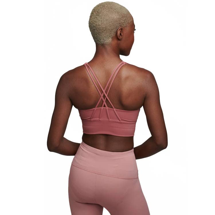 LighterGlide Sports Bra for Women, Criss-Cross Back Padded Strappy Sports Bras Medium Support Supportive Workout Yoga Bra Red