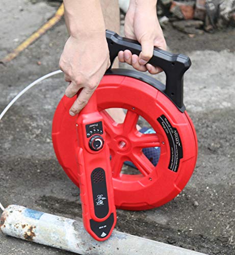 Pipe Locators, 30M/100Ft Pipe Blockage Detector, Handheld Waterproof Sensitivity Adjustable Wall Scanner, Pipeline Blocking Clogging Scanner for PVC Metal Water Pipes (40M)