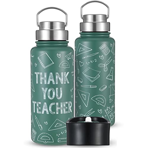 Teacher Gifts, 32 Oz Insulated Water Bottle With Two Lids, Teacher Appreciation Gifts, Teacher Gifts For Women, Gifts For Teachers, Best Teacher Gifts, Teacher Stuff, Cool Gifts For Teachers