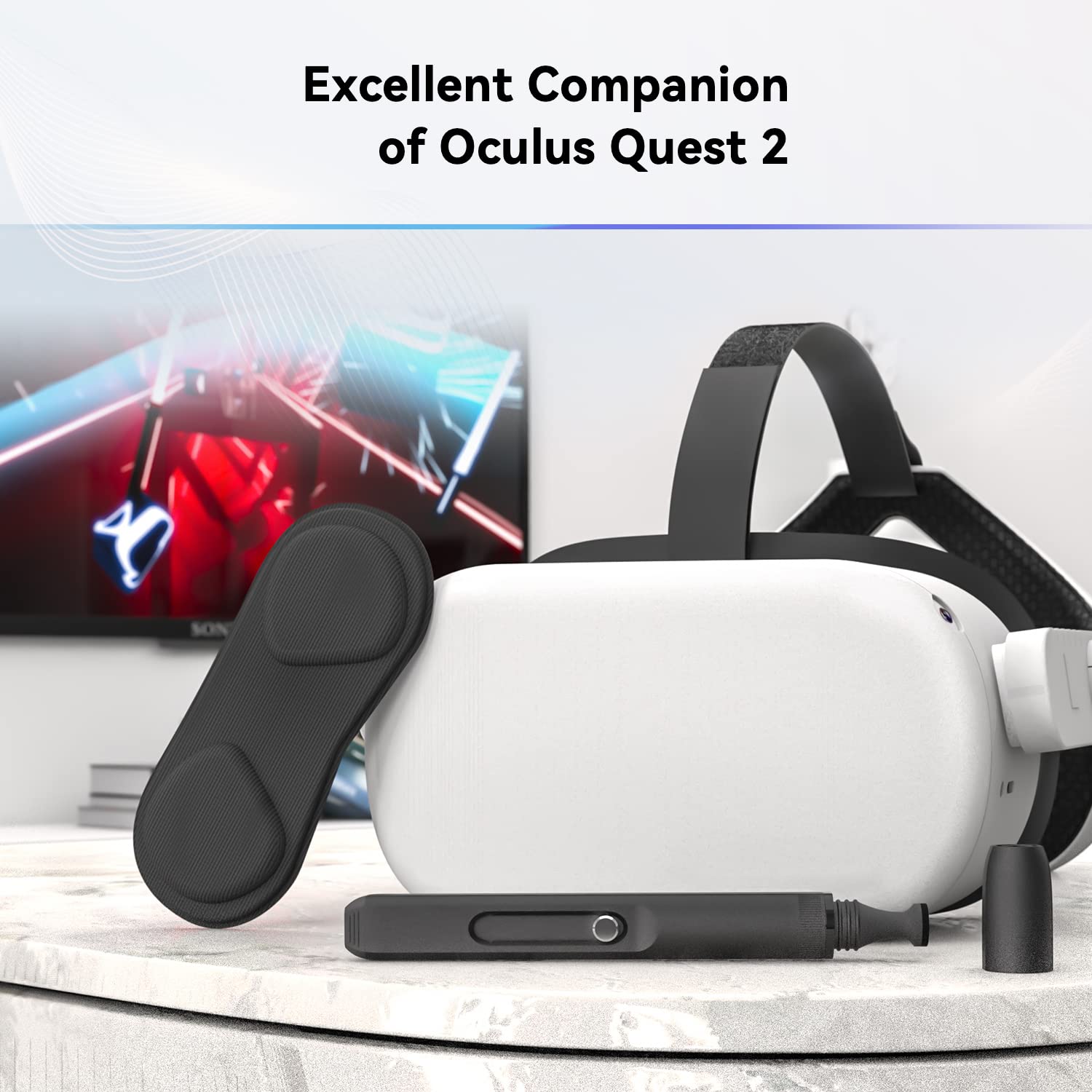 Lens Cleaning Pen and Lens Cover Compatible with Quest 2 Pro Quest 3 Apple Vision Pro, Optical Lens Dust and Fingerprint Cleaning for Valve Index PSVR 2 HTC Vive Pico4 VR Headset, DJI Drone, Cameras