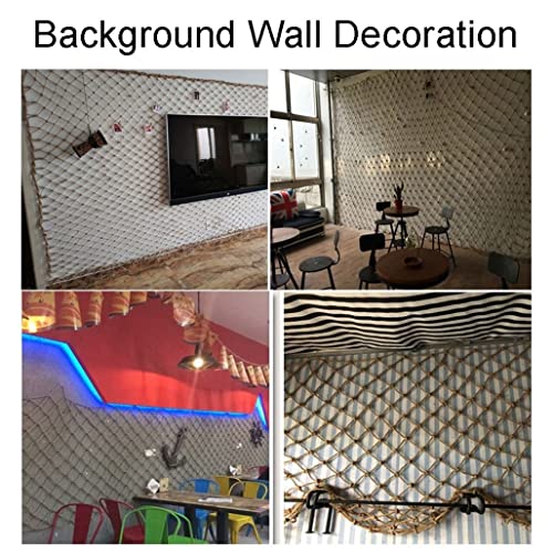 Safety Net Balcony Protection Safety net, Stair Railing net, Ceiling Decoration net, Scenic Fence net, Outdoor Expansion Climbing net, Hand-Woven Hemp Rope net Protective Safety Ro