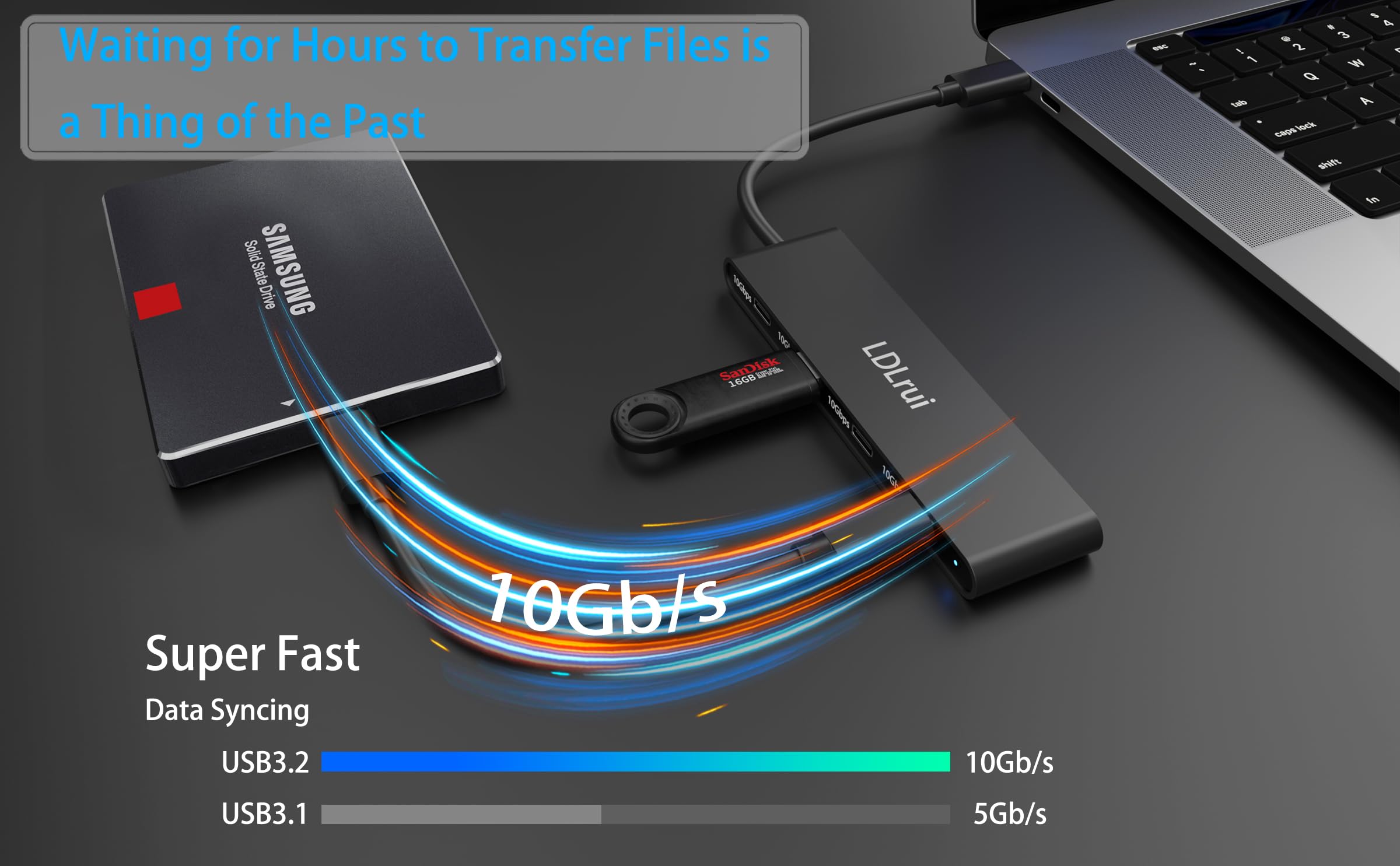 Pink USB C 3.2 Hub [Data Transfer Only],USB C to USB C Hub 10Gbps Data Transfer,4-Port USB C Exrender for MacBook Air/Pro,Mac Mini,iMac,Dell XPS,iPhone 15 Pro/Pro Max