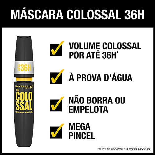 Maybelline Volum' Express Colossal Waterproof Mascara Makeup , Very Black, 1 Count